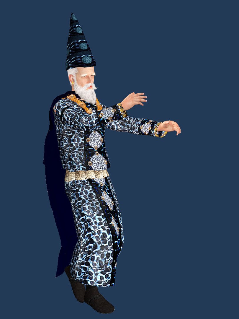 3D Realistic Rigged Medieval Old Man-Kingdom Character 3D Model Model ...