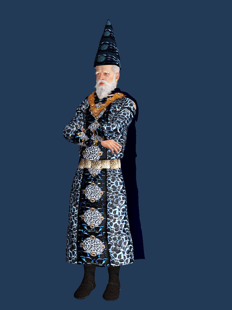 3D Realistic Rigged Medieval Old Man-Kingdom Character 3D Model Model ...