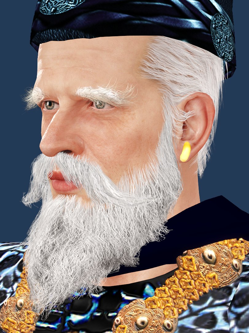 3D Realistic Rigged Medieval Old Man-Kingdom Character 3D Model Model ...