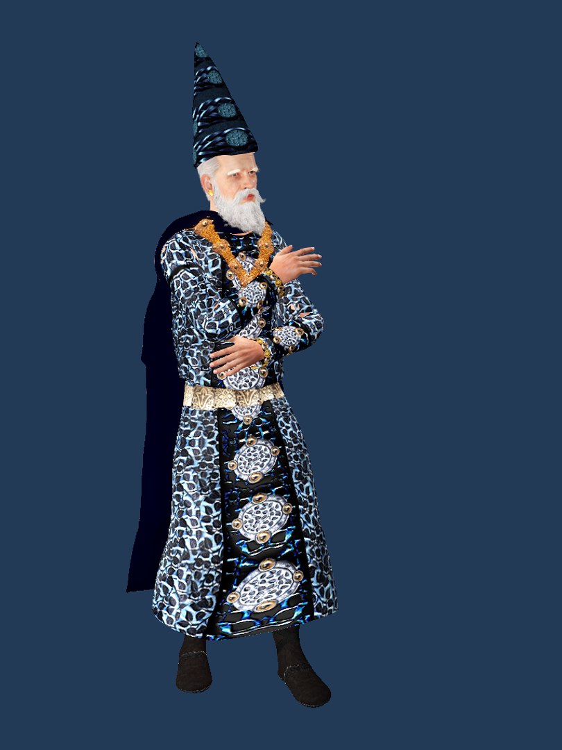 3D Realistic Rigged Medieval Old Man-Kingdom Character 3D Model Model ...