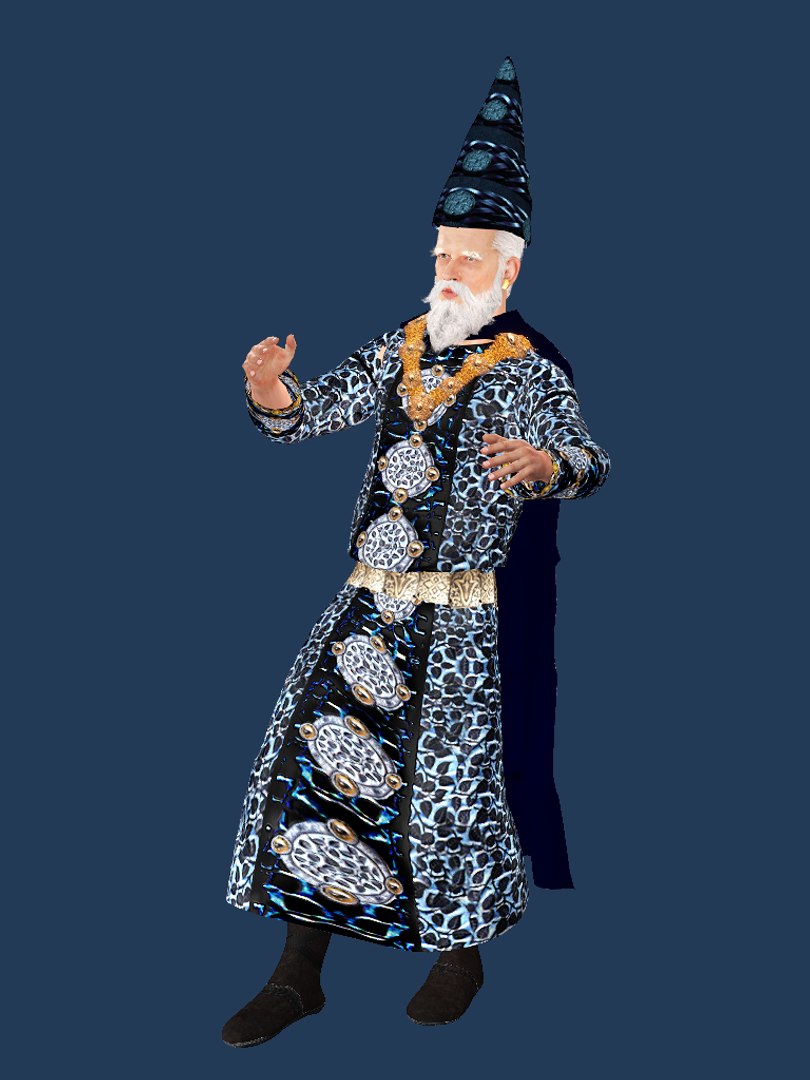3D Realistic Rigged Medieval Old Man-Kingdom Character 3D Model Model ...