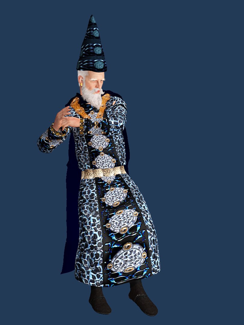 3D Realistic Rigged Medieval Old Man-Kingdom Character 3D Model Model ...