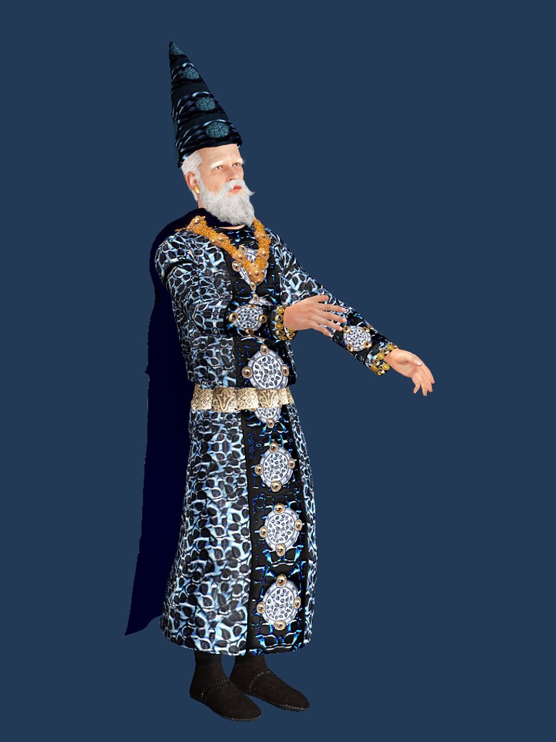 3D Realistic Rigged Medieval Old Man-Kingdom Character 3D Model Model ...