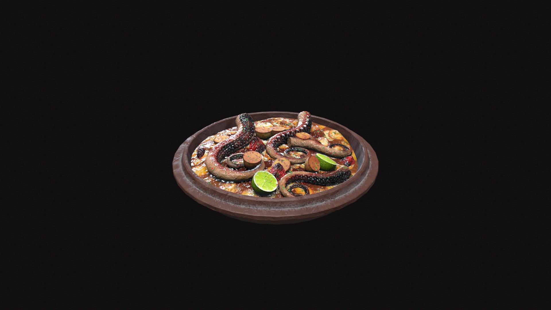 Medieval Octopus Dish 3D Model - TurboSquid 2323125