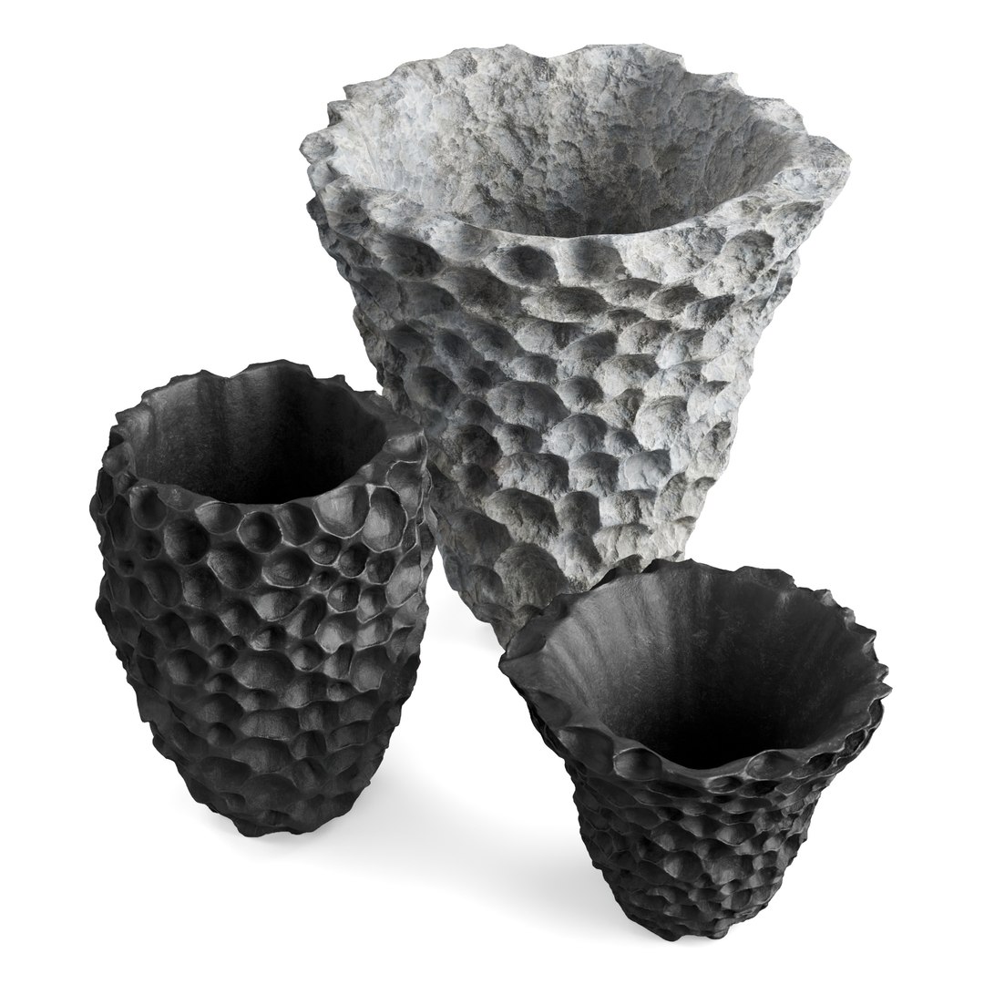 Hewn Stone Vase 3D - TurboSquid 2323246