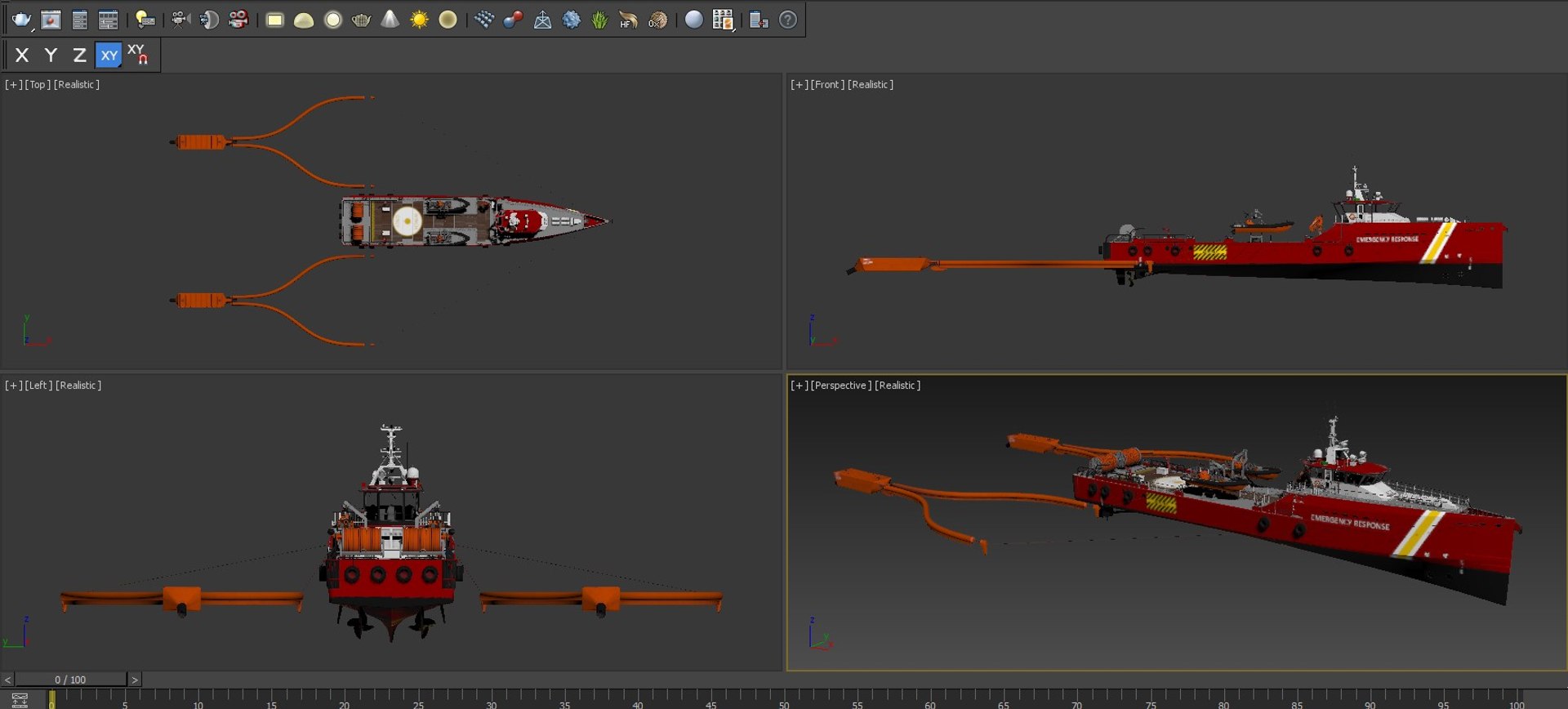 FAST EMERGENCY RESPONSE VESSEL 3D model - TurboSquid 1723849
