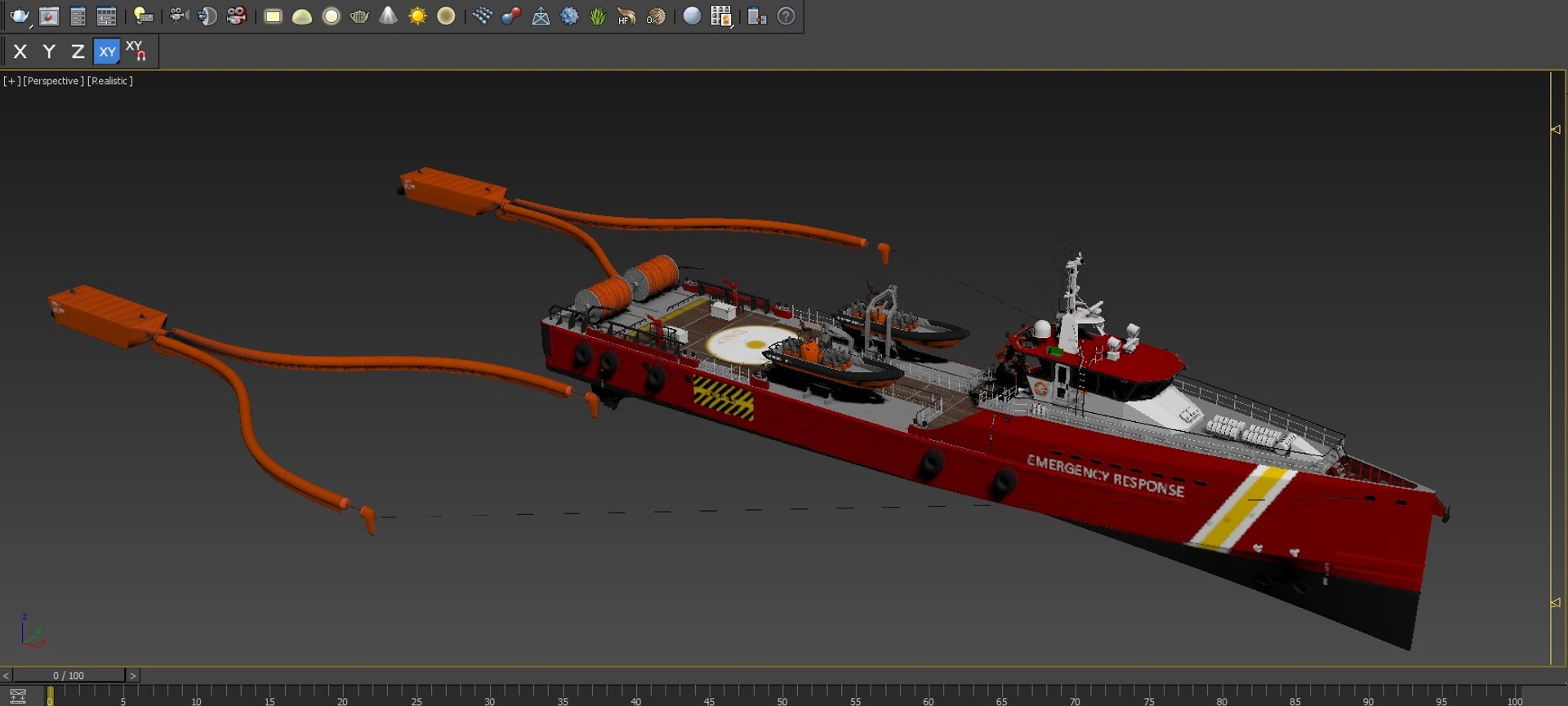 FAST EMERGENCY RESPONSE VESSEL 3D model - TurboSquid 1723849
