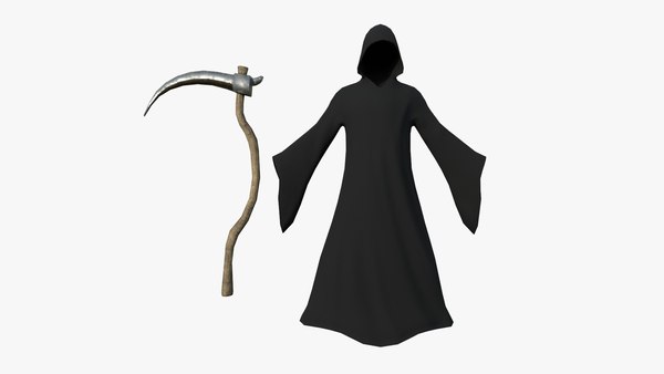 modelo 3d Grim Reaper Costume A01 Black Death - Character Design ...