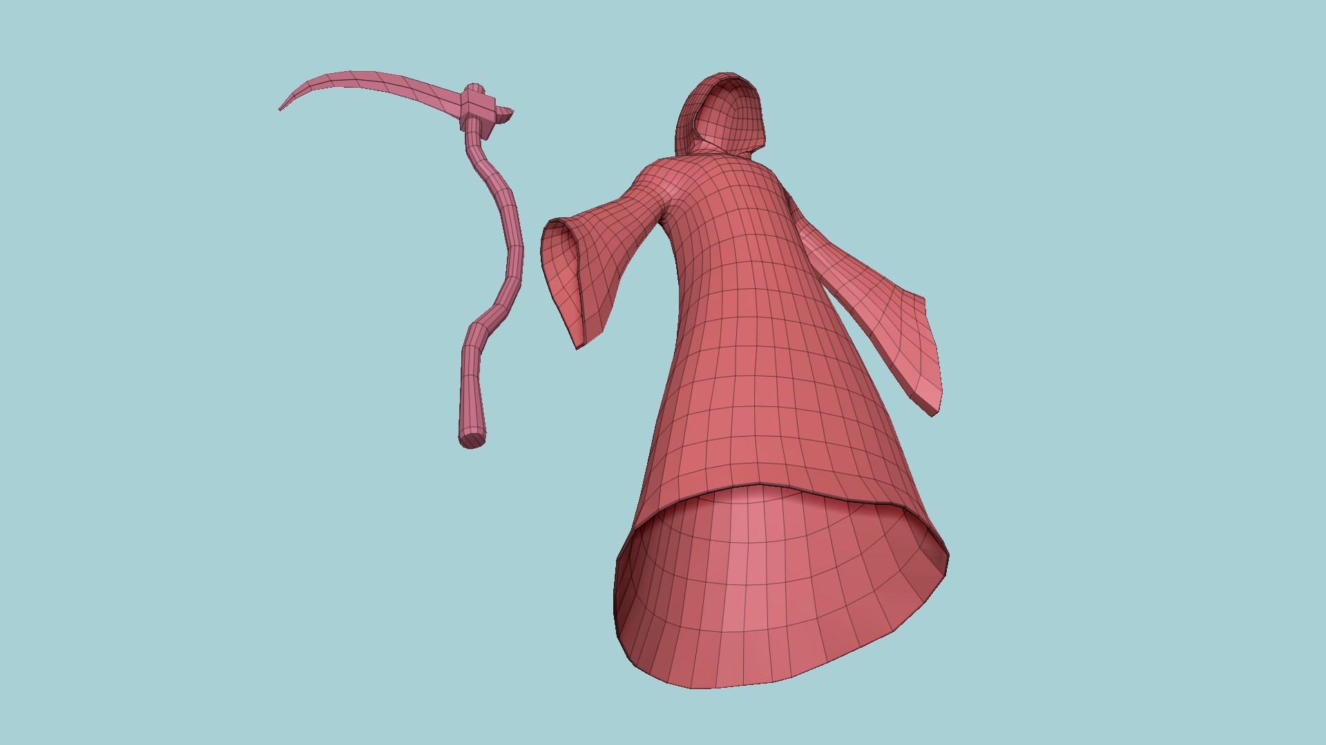 3D Model Grim Reaper Costume A01 Black Death - Character Design ...