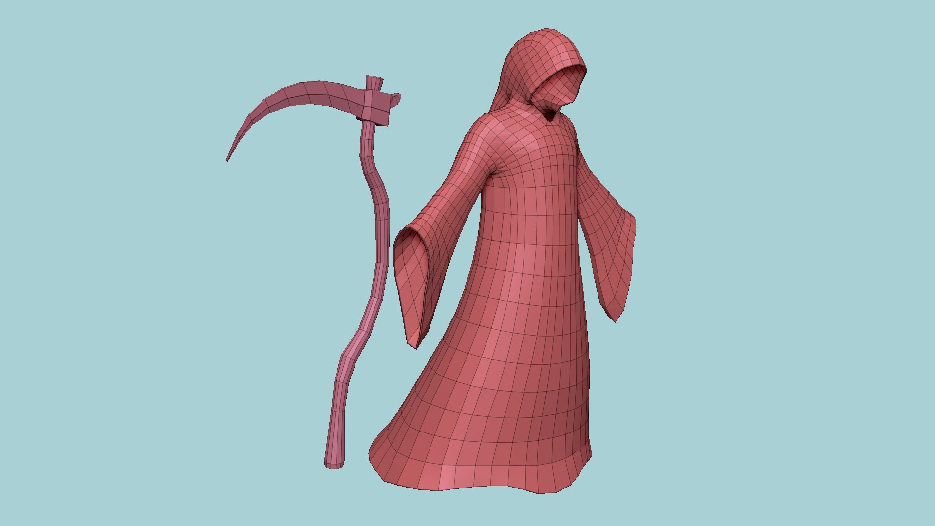 3D Model Grim Reaper Costume A01 Black Death - Character Design ...