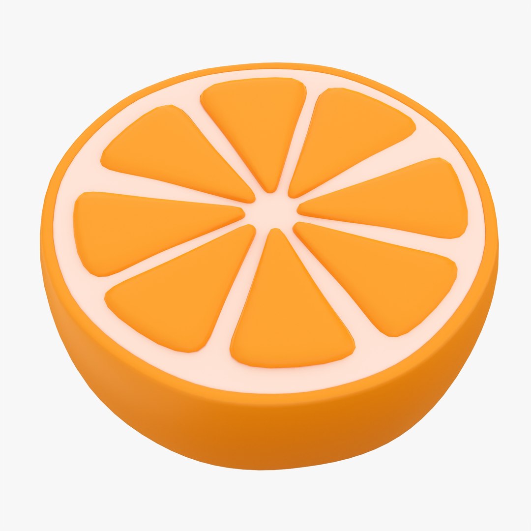 Stylized orange slice model - TurboSquid 1733094