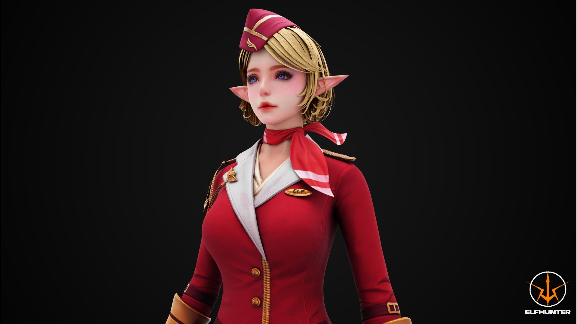 EXCLUSIVE ELF AIR HOSTESS 3D Model - TurboSquid 2090685