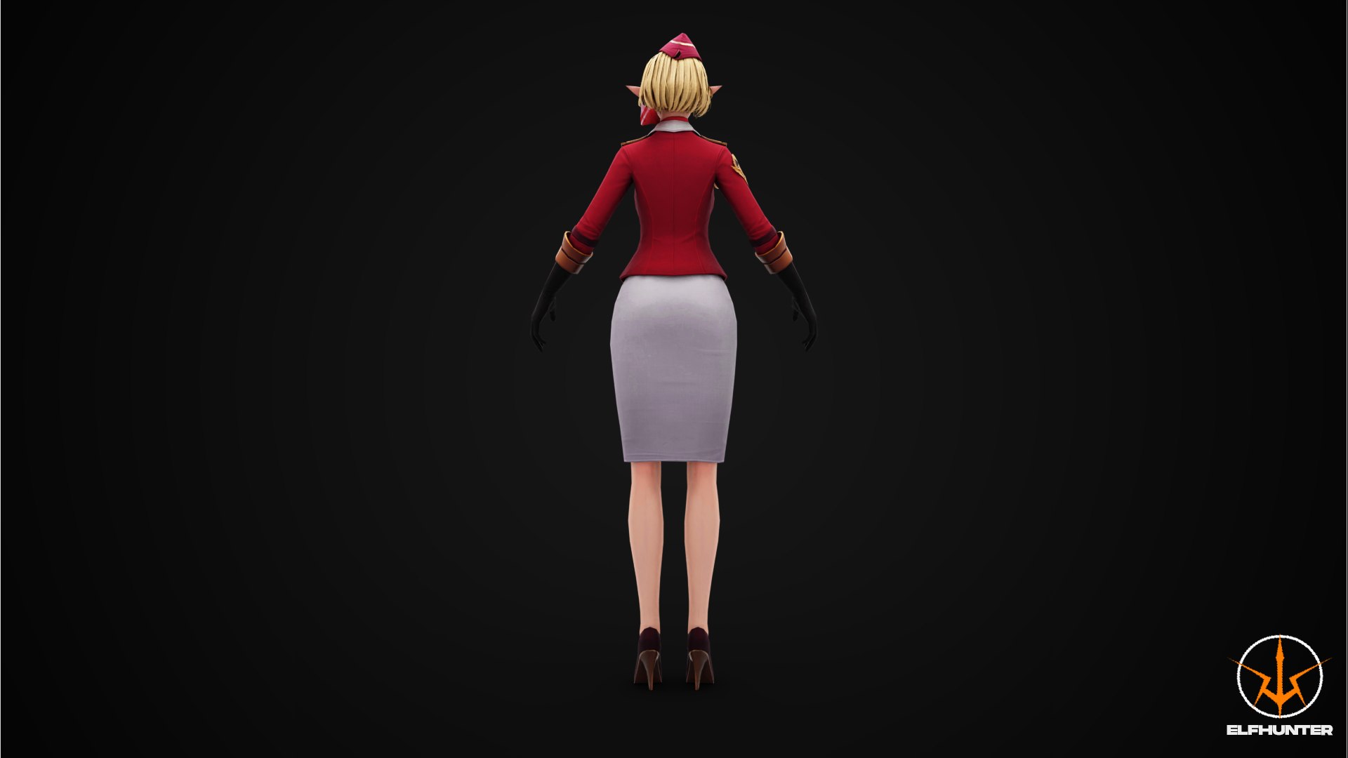 EXCLUSIVE ELF AIR HOSTESS 3D Model - TurboSquid 2090685