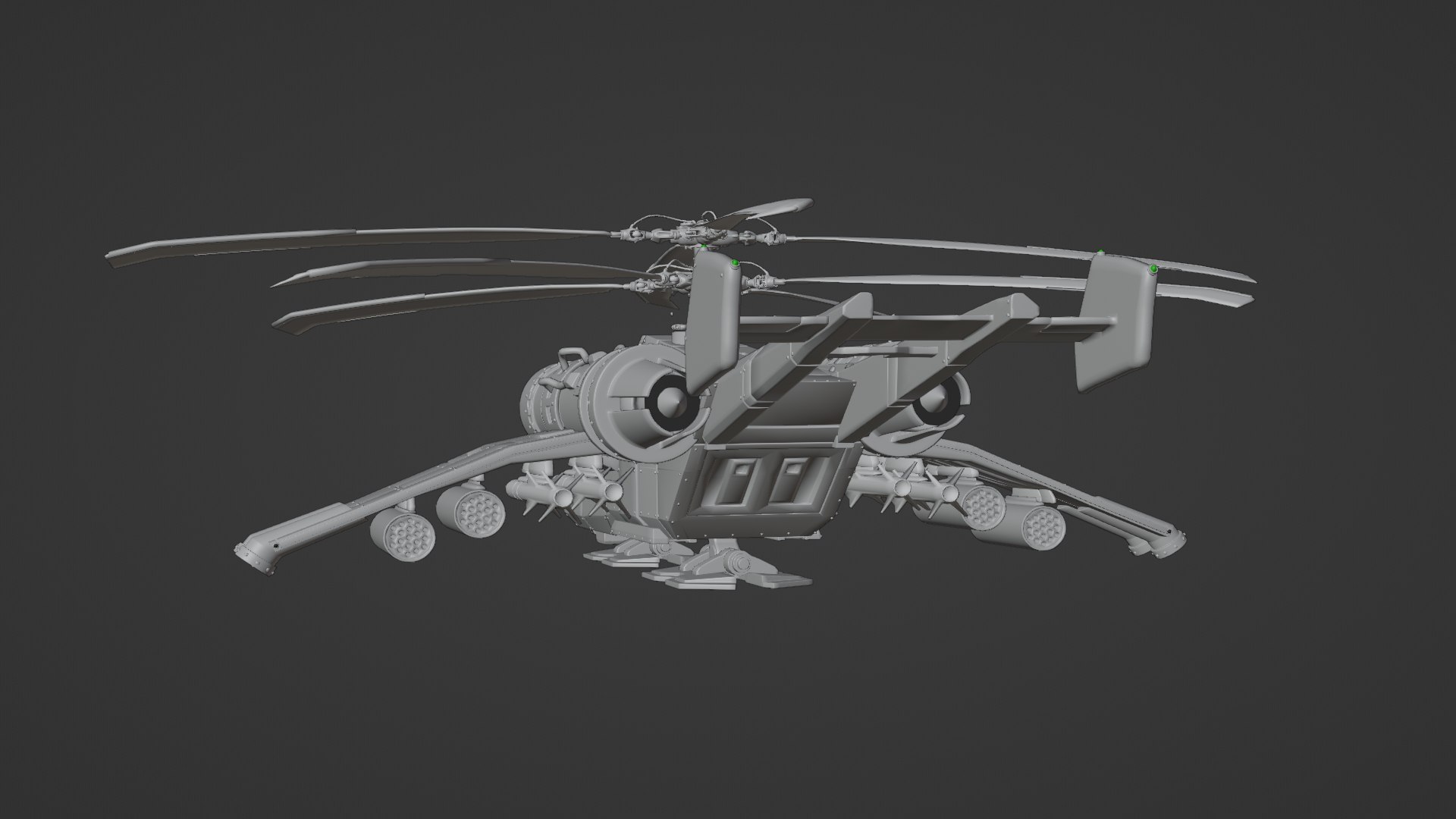 Sci-Fi Helicopter Aircraft 3D Model 3D - TurboSquid 2122604
