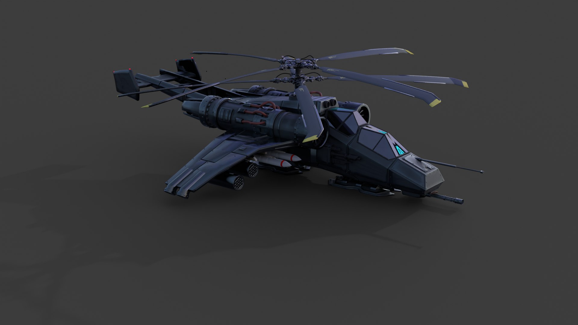 Sci-Fi Helicopter Aircraft 3D Model 3D - TurboSquid 2122604