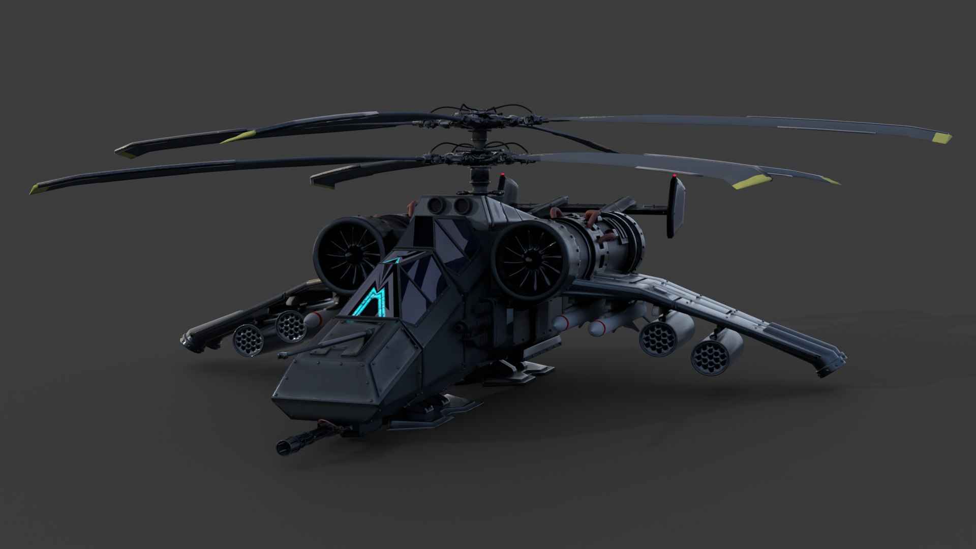 Sci-Fi Helicopter Aircraft Model 3D - TurboSquid 2122604