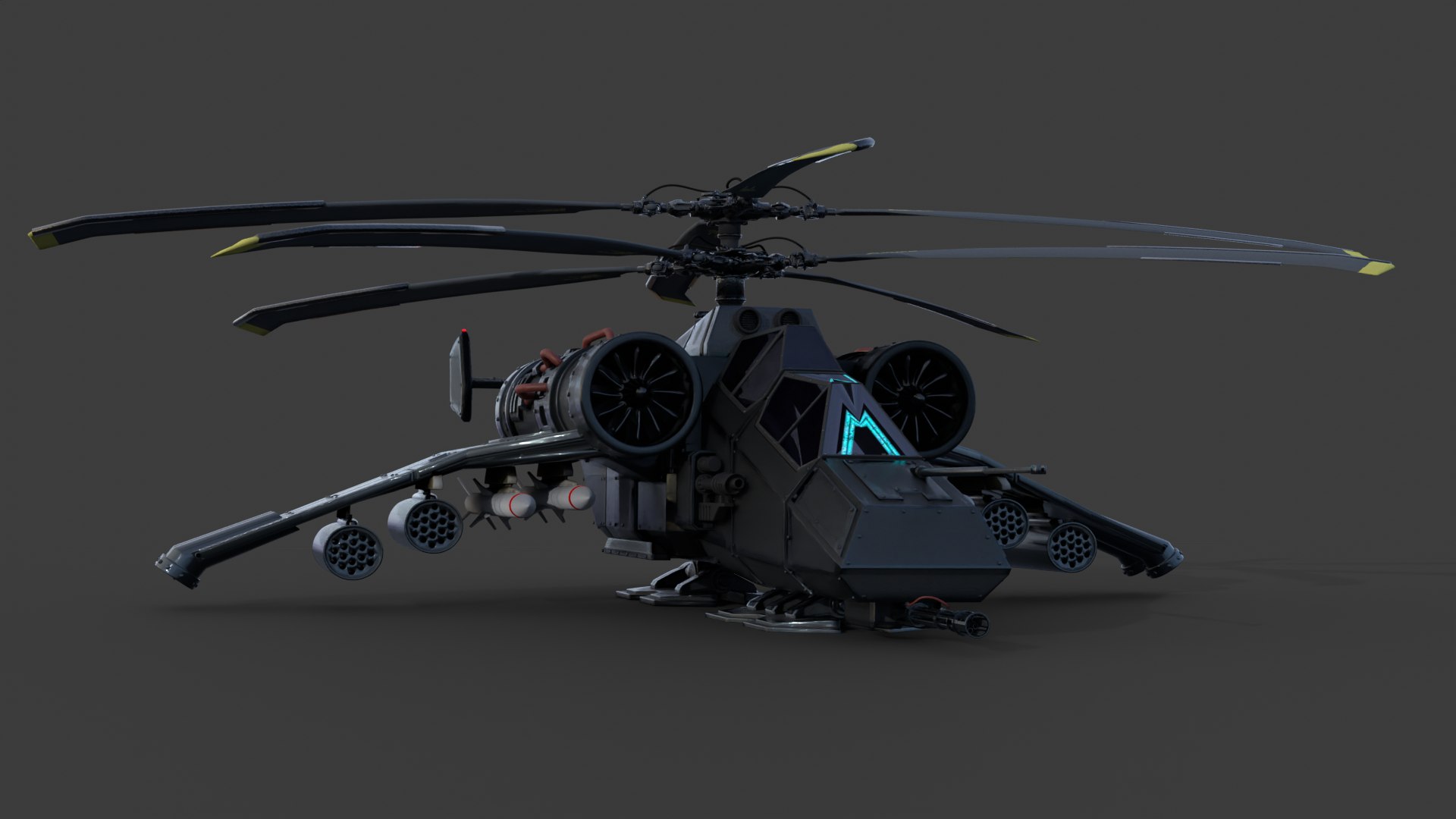 Sci-Fi Helicopter Aircraft Model 3D - TurboSquid 2122604