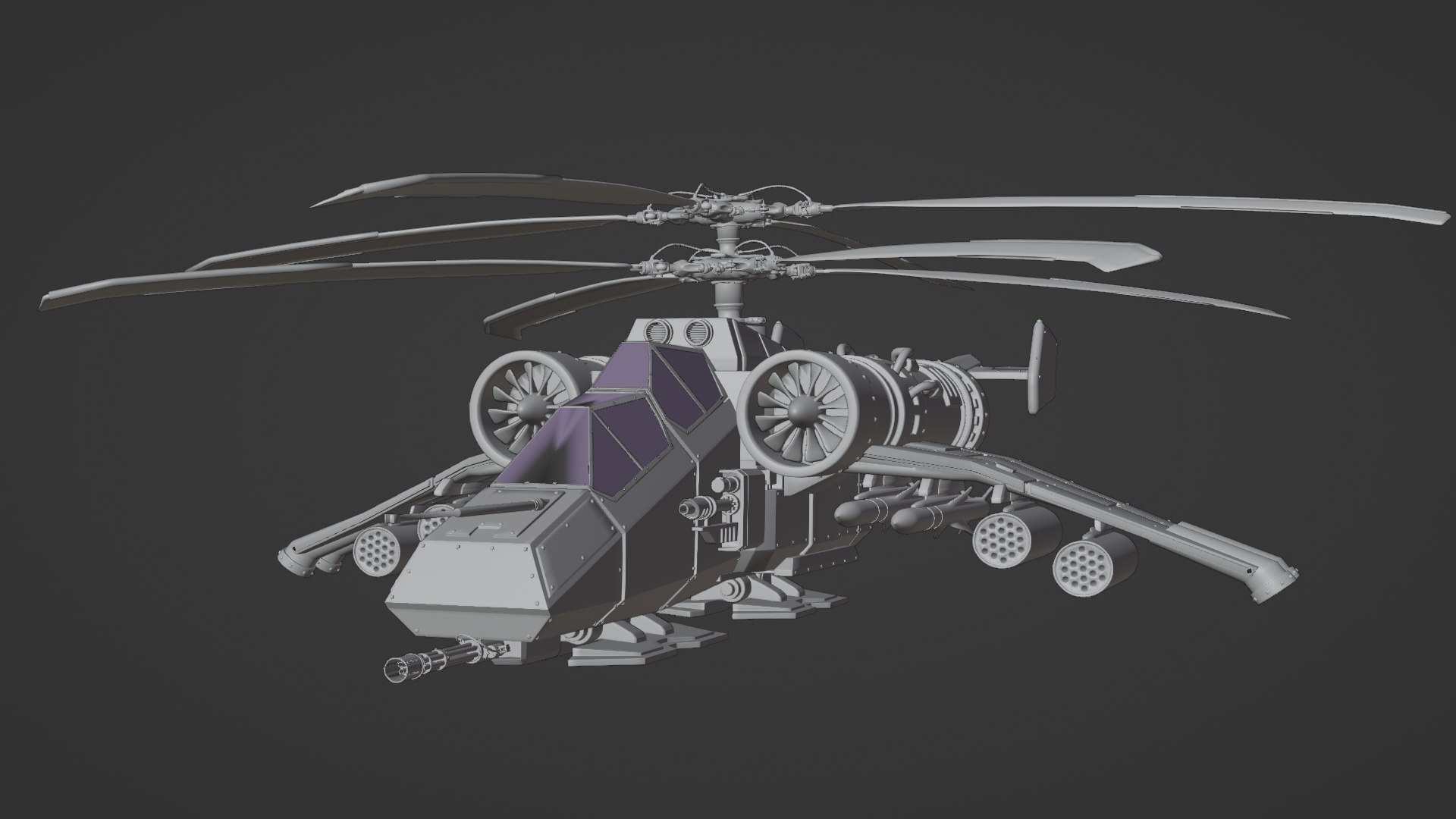 Sci-Fi Helicopter Aircraft 3D Model 3D - TurboSquid 2122604