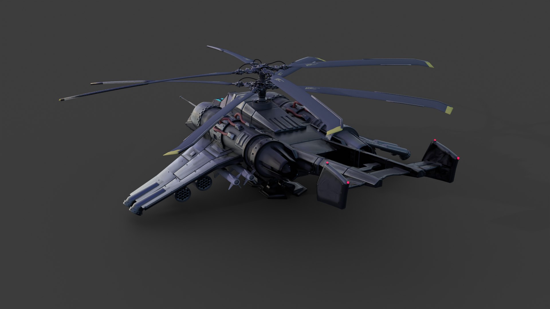 Sci-Fi Helicopter Aircraft Model 3D - TurboSquid 2122604