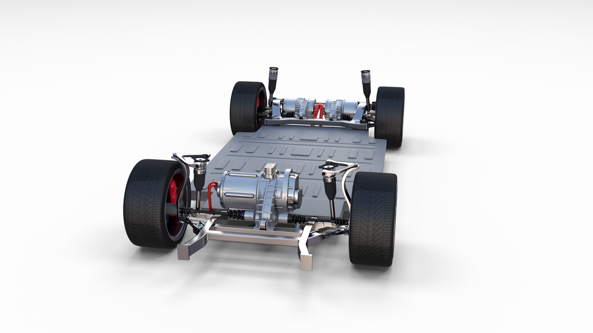 3D tesla roadster chassis - TurboSquid 1566107