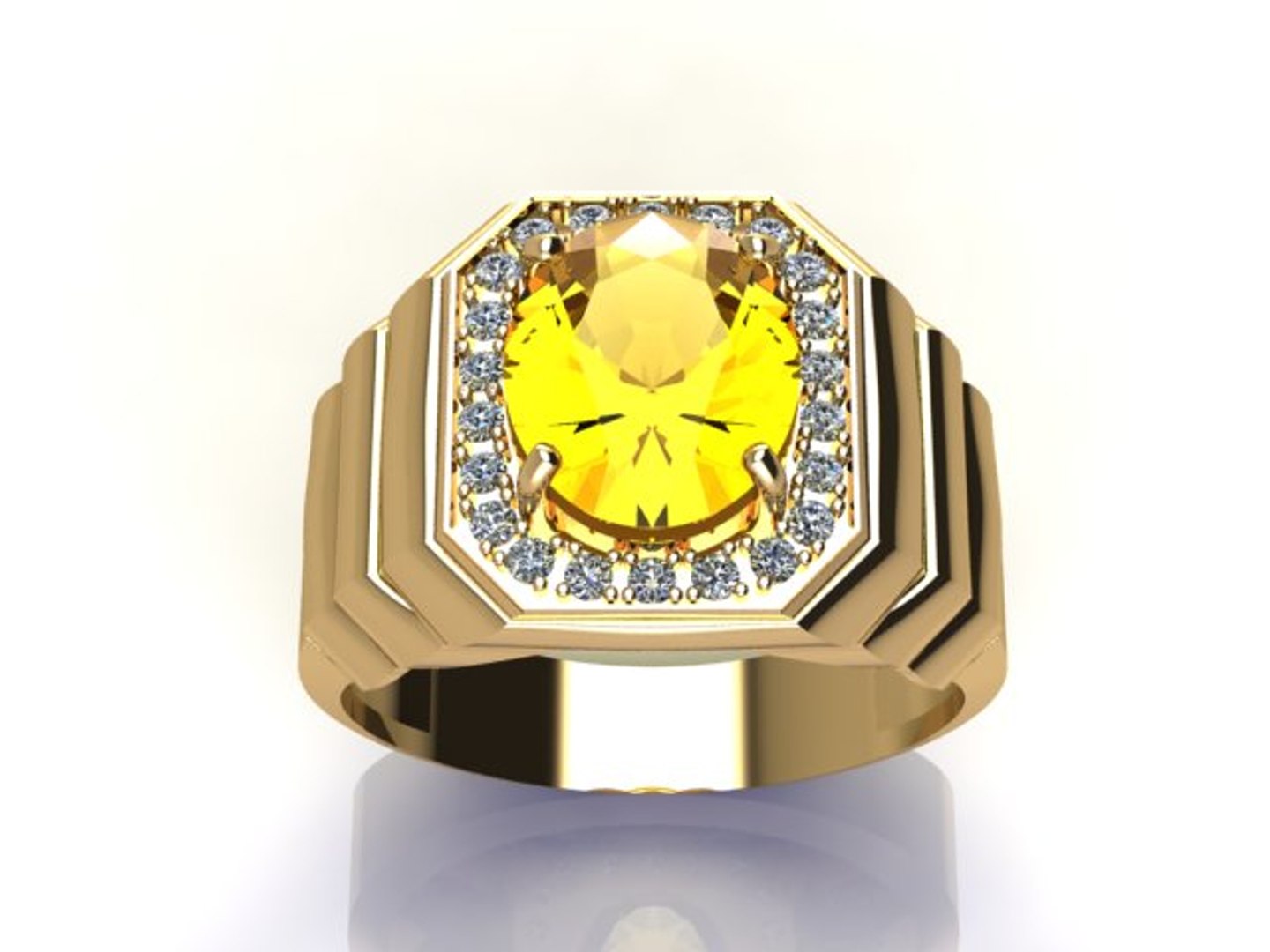 3D Men Ring Diamond - TurboSquid 1167916