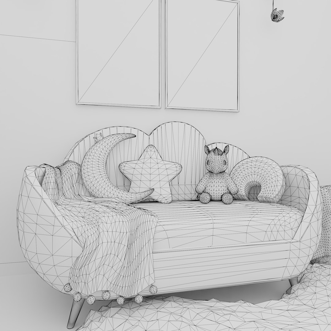 3D Kids Room 1 Blender Scene - TurboSquid 2297607