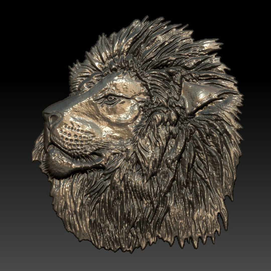 Lion Relief 3ds