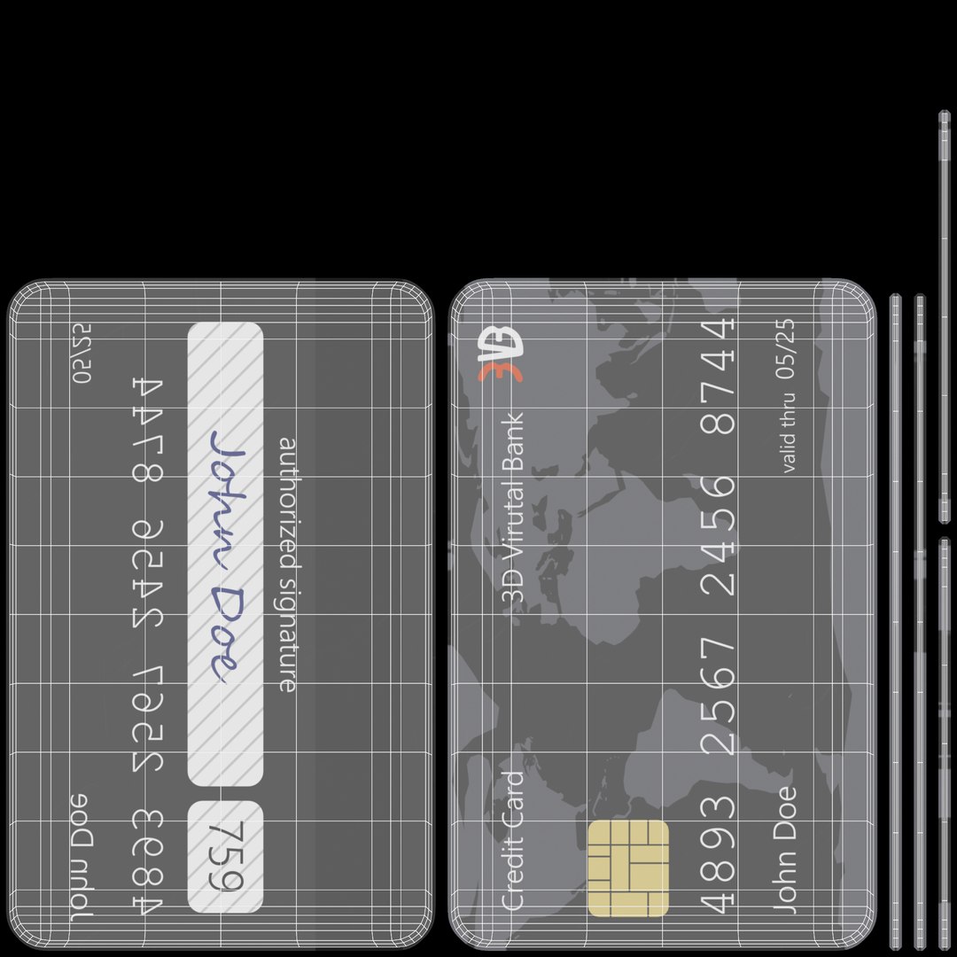 Credit Card Model - TurboSquid 1571987