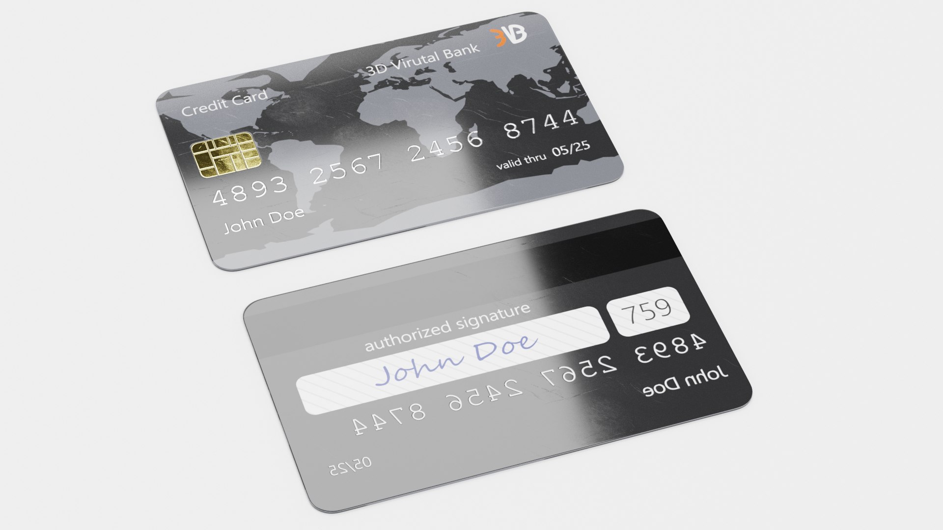 Credit Card Model - TurboSquid 1571987