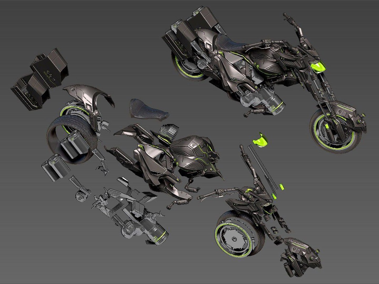Motorcycle Bike 3d Model