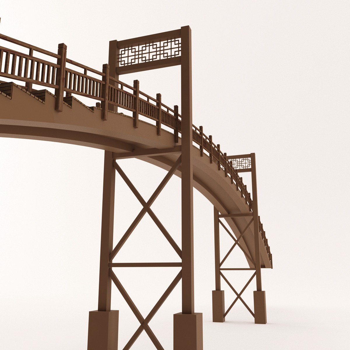 3ds max metal bridge