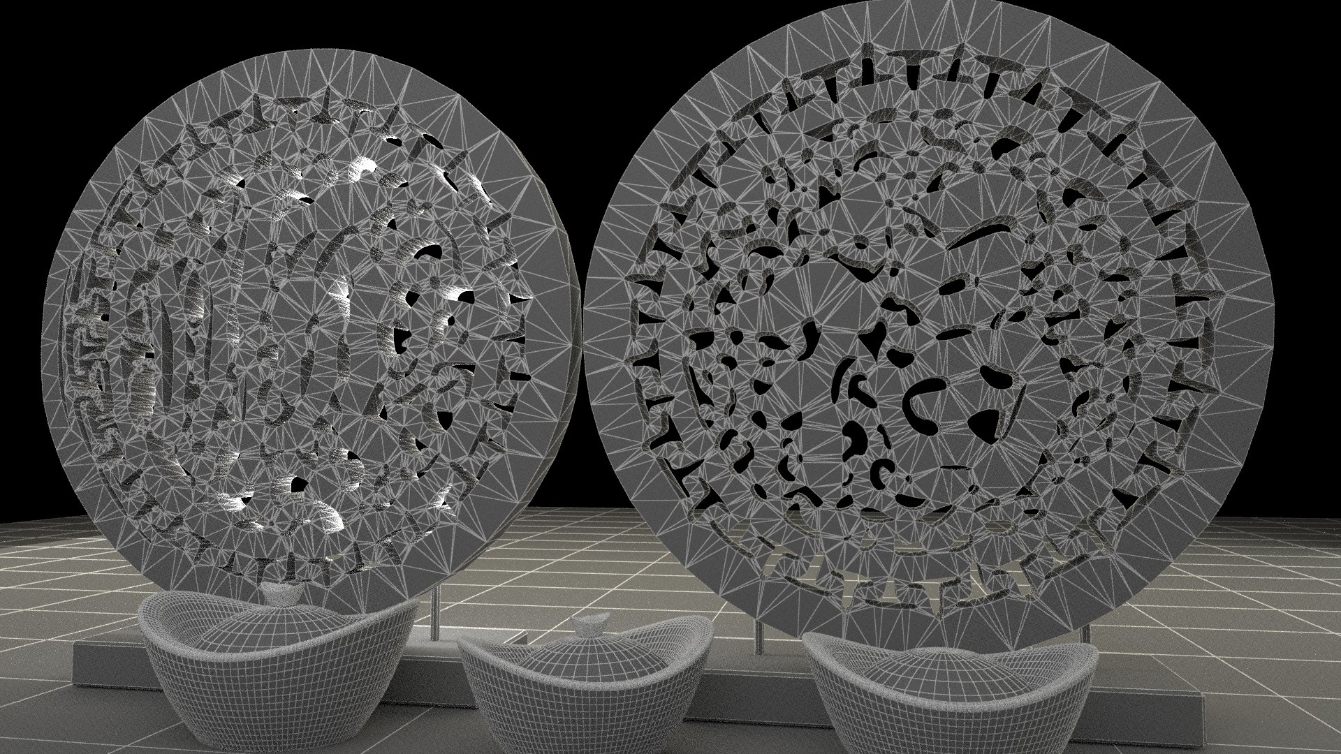 Chinese Gold Ingot With Fu Symbol And Smooth Symbol Carving Pattern 3D ...