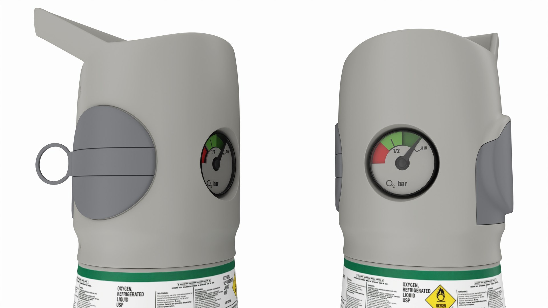 Medical Oxygen Cylinder 3D Model - TurboSquid 2225040