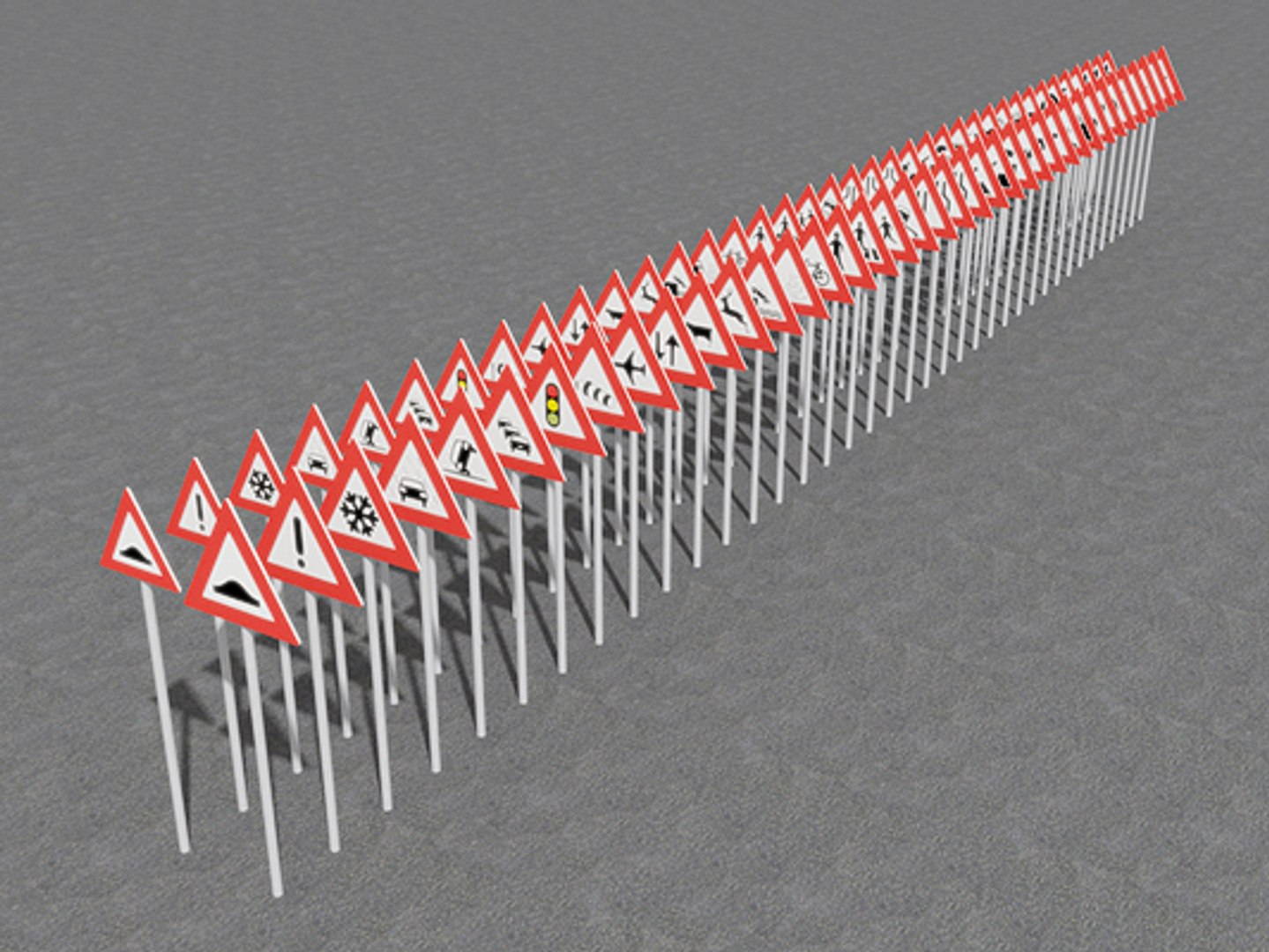 3dsmax Dutch Traffic Signs European