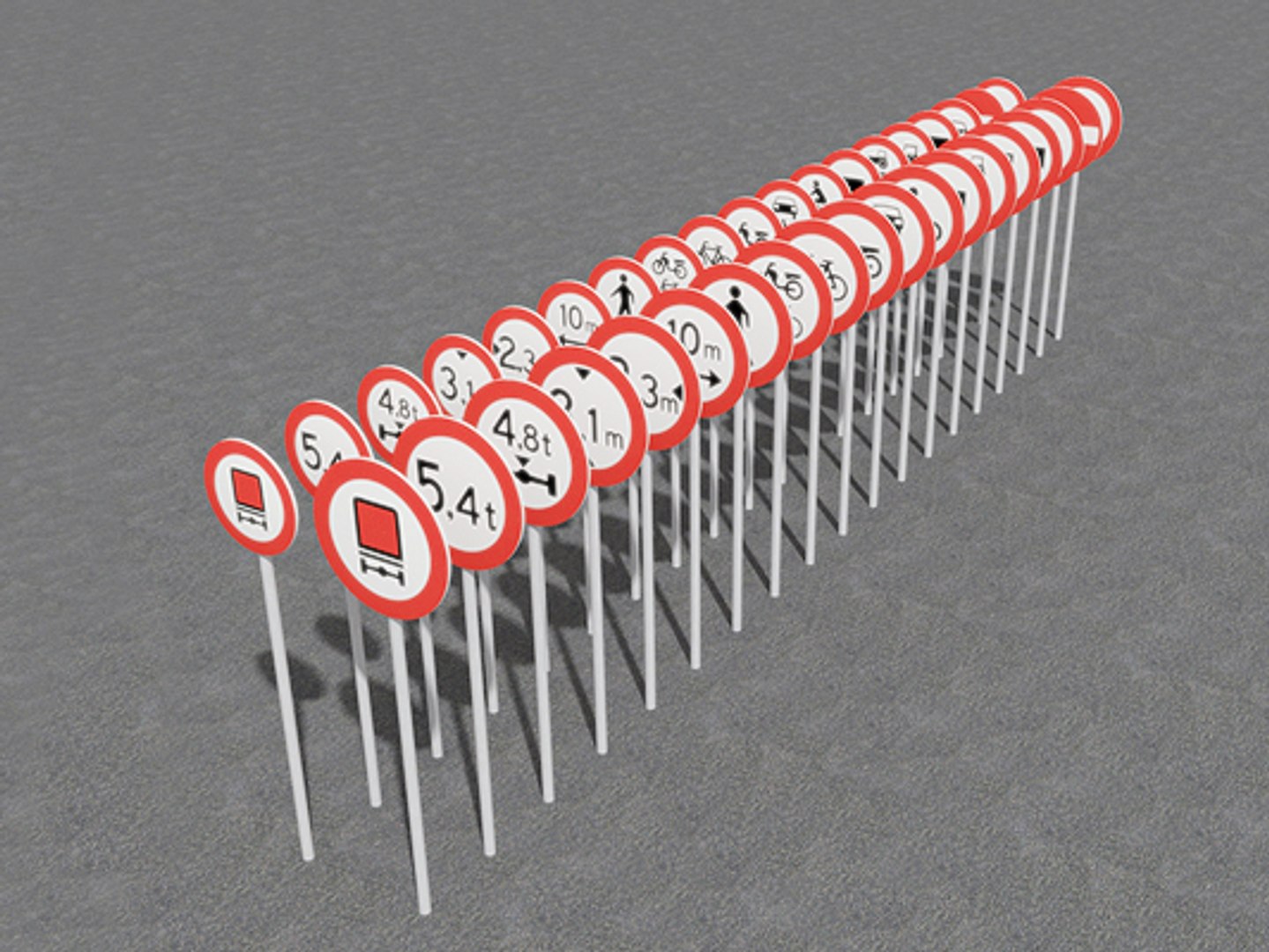 3dsmax Dutch Traffic Signs European