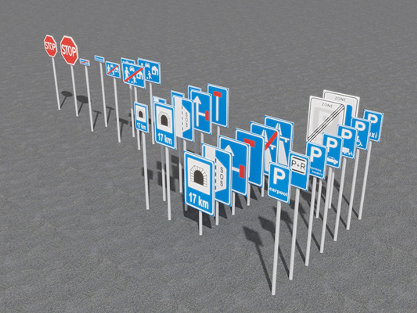 3dsmax Dutch Traffic Signs European