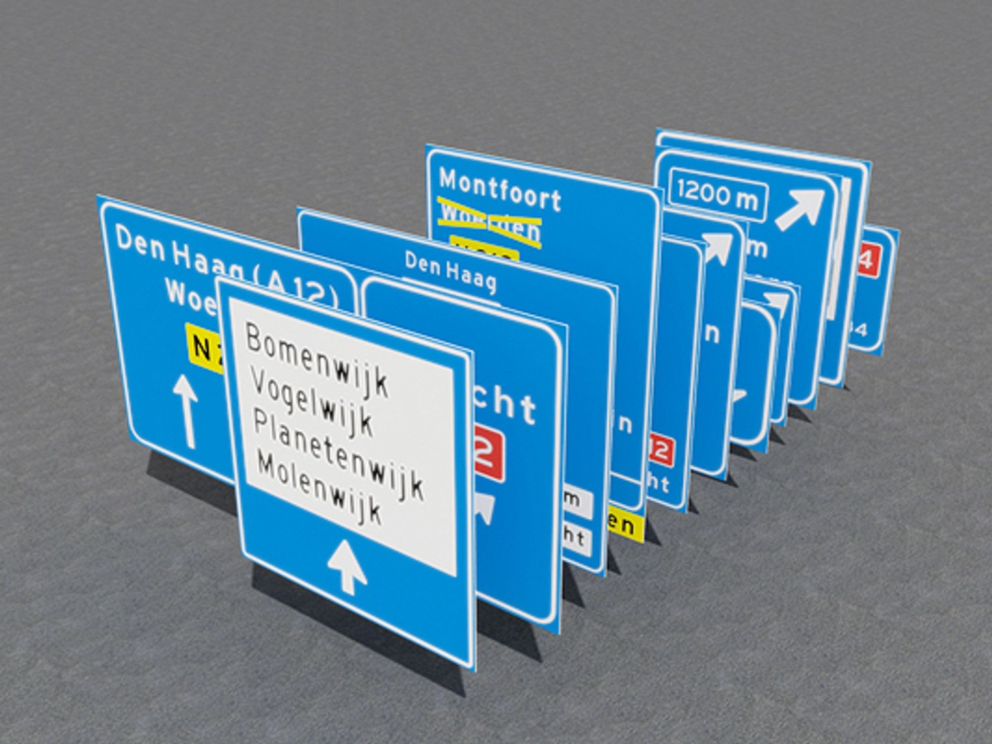 3dsmax Dutch Traffic Signs European
