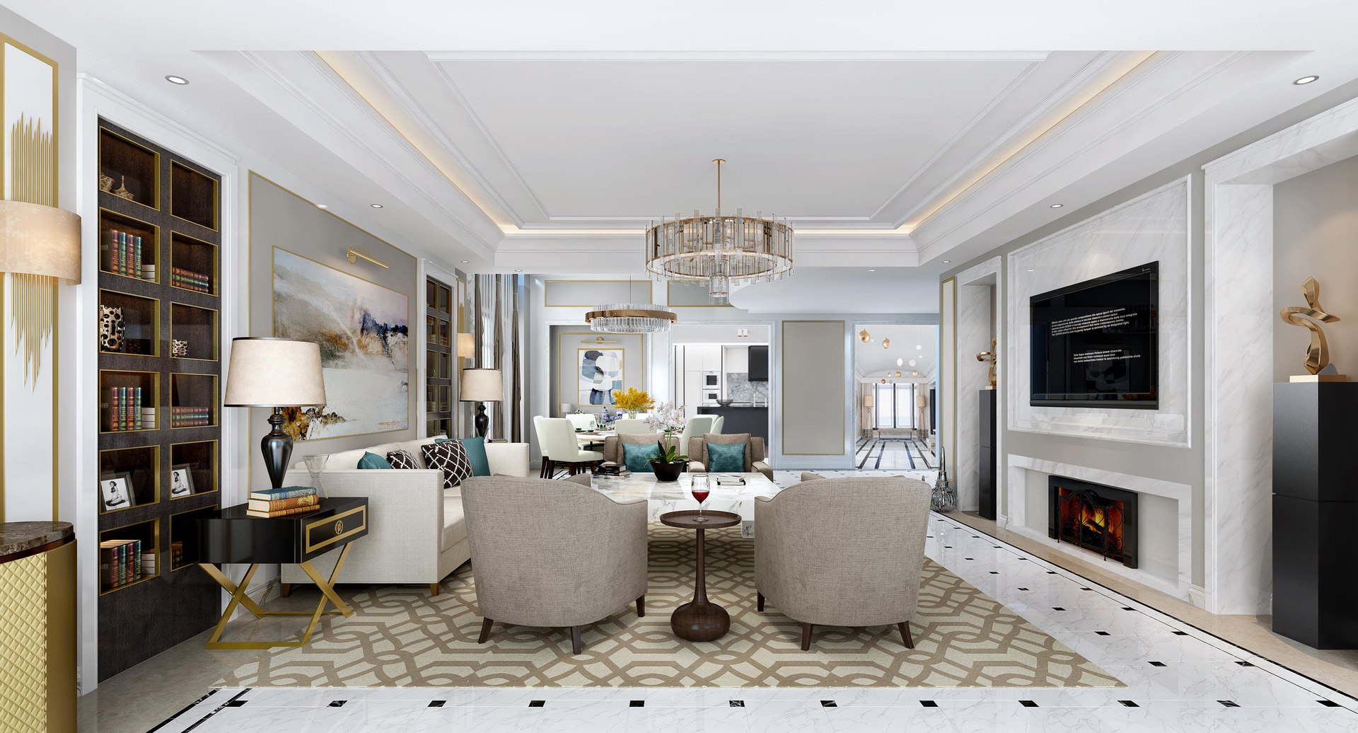 Modern living room 3D model - TurboSquid 2024425