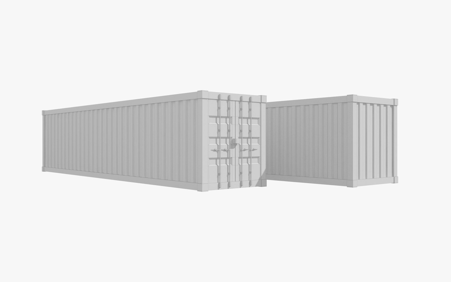 40ft containers 3d model