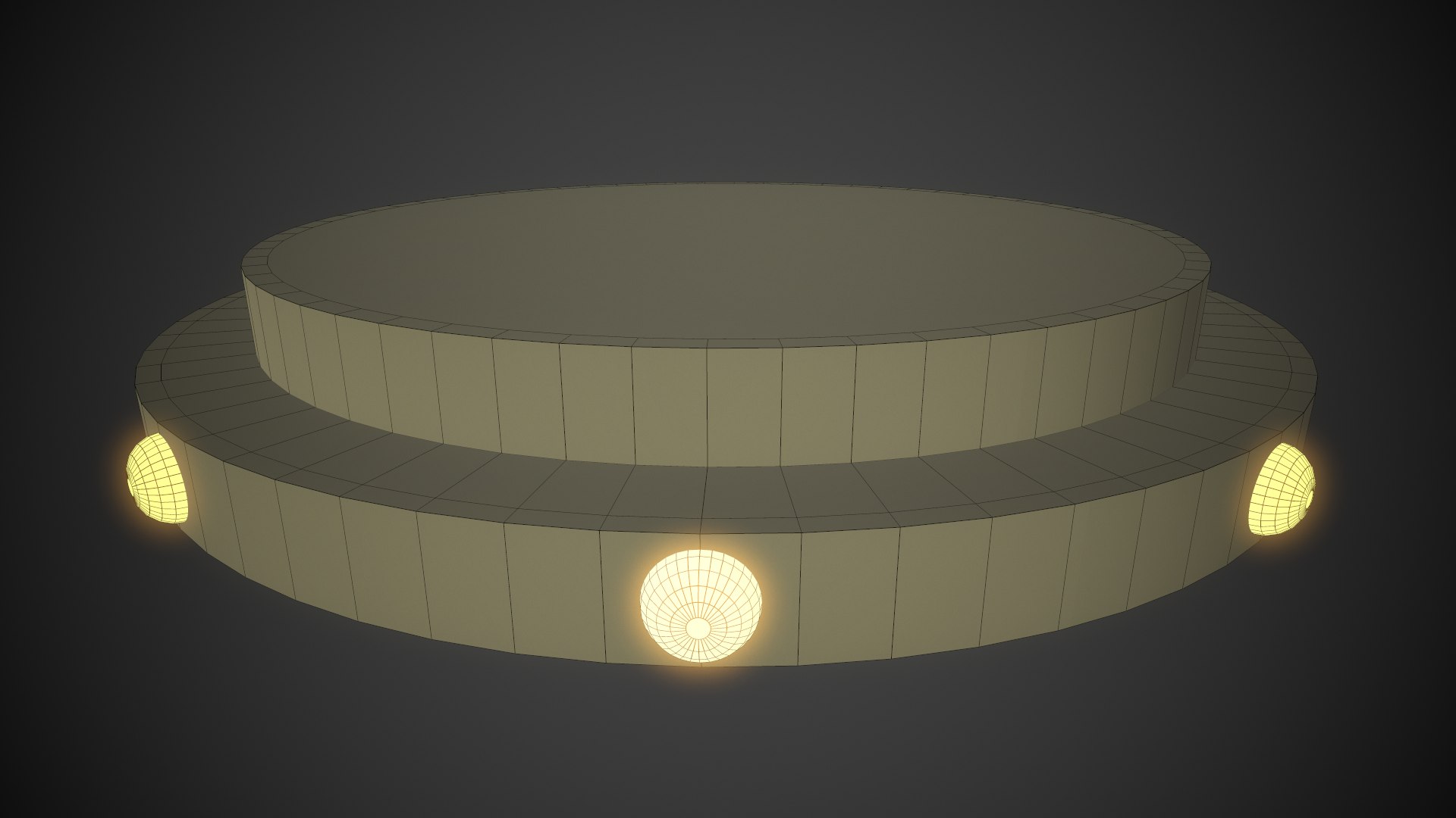 Red Circle Stage Platform 3D Model - TurboSquid 1576585