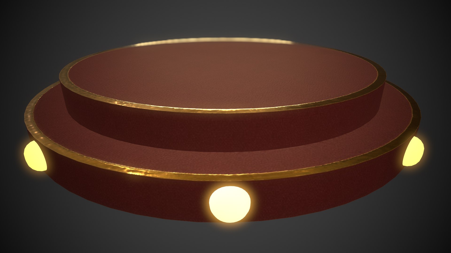 Red Circle Stage Platform 3D Model - TurboSquid 1576585