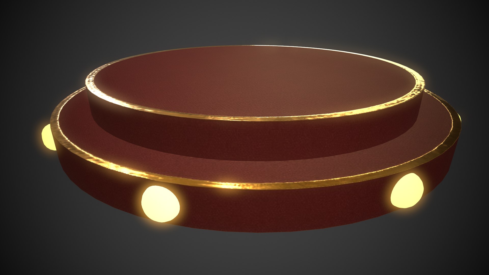 Red Circle Stage Platform 3D Model - TurboSquid 1576585