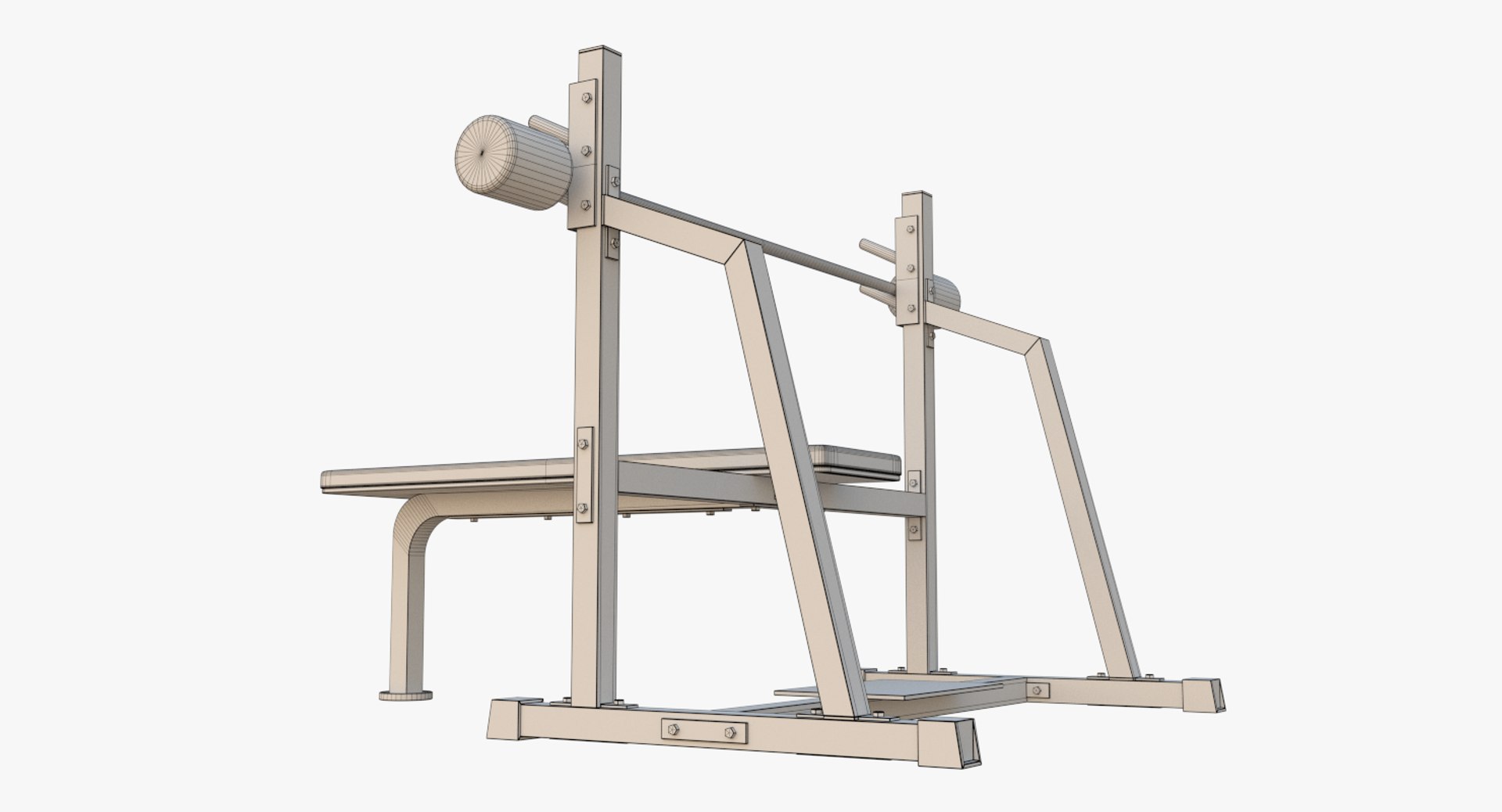 3d Olympic Flat Bench Model