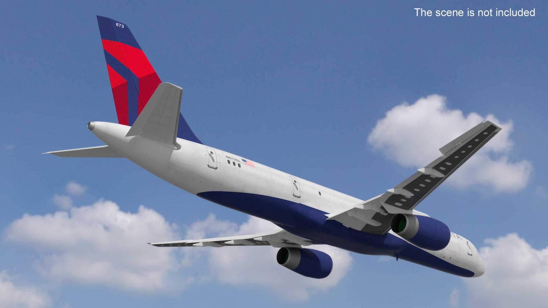 Delta Airlines Boeing 757 Commercial Airliner Rigged 3D Model ...