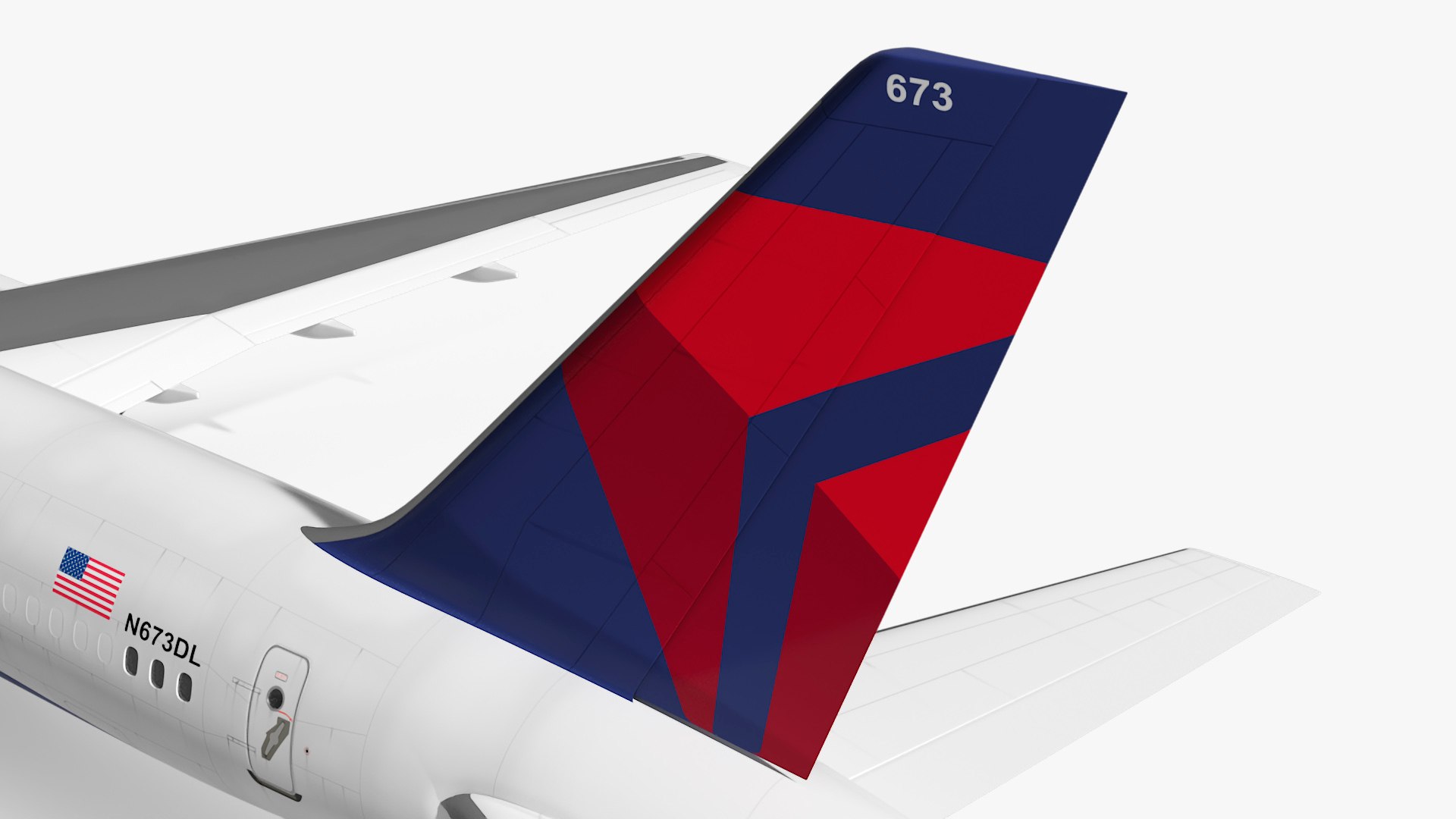Delta Airlines Boeing 757 Commercial Airliner Rigged 3D Model ...