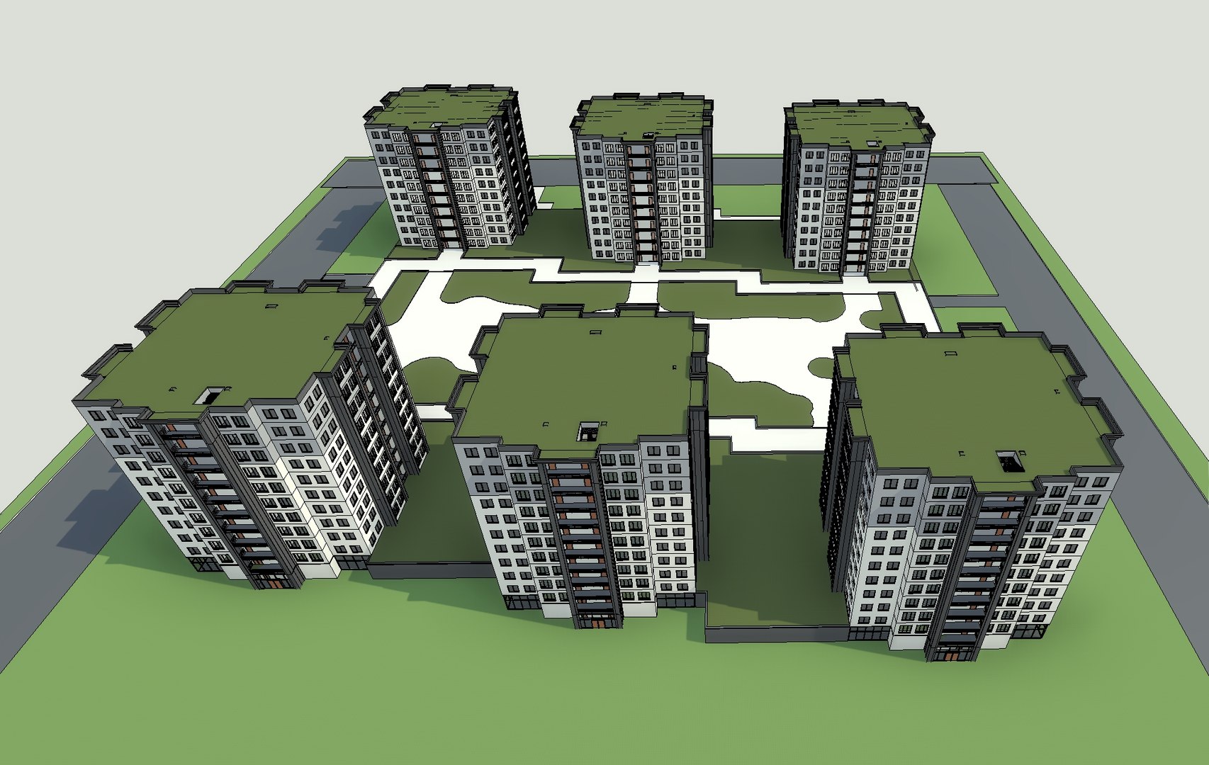 Residential Complex 3D Model - TurboSquid 2334913
