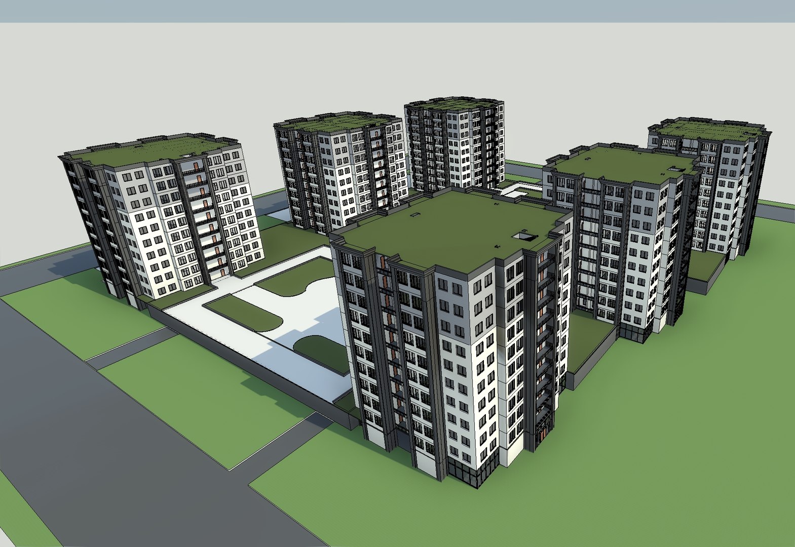 Residential Complex 3D Model - TurboSquid 2334913