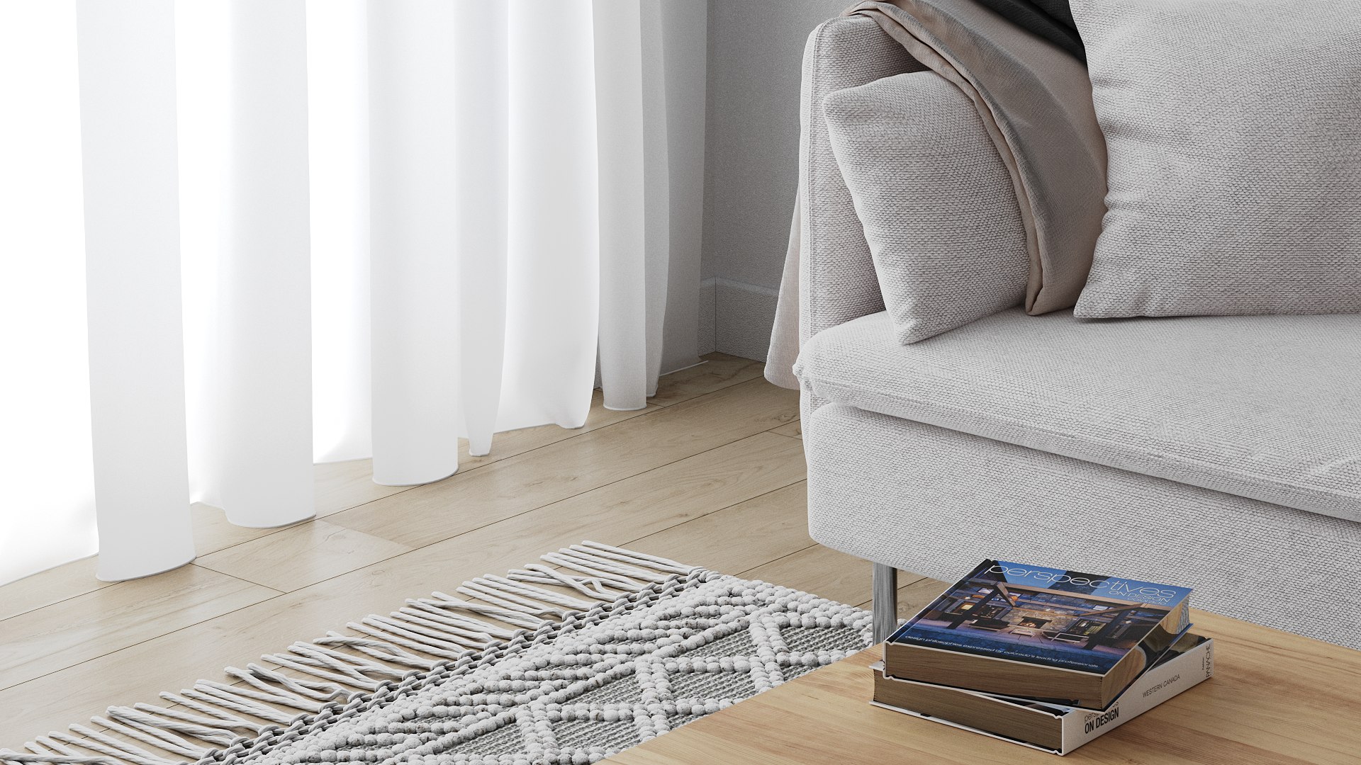 Modern Minimalist Living Room Interior 3D Scene 3D Model Model ...