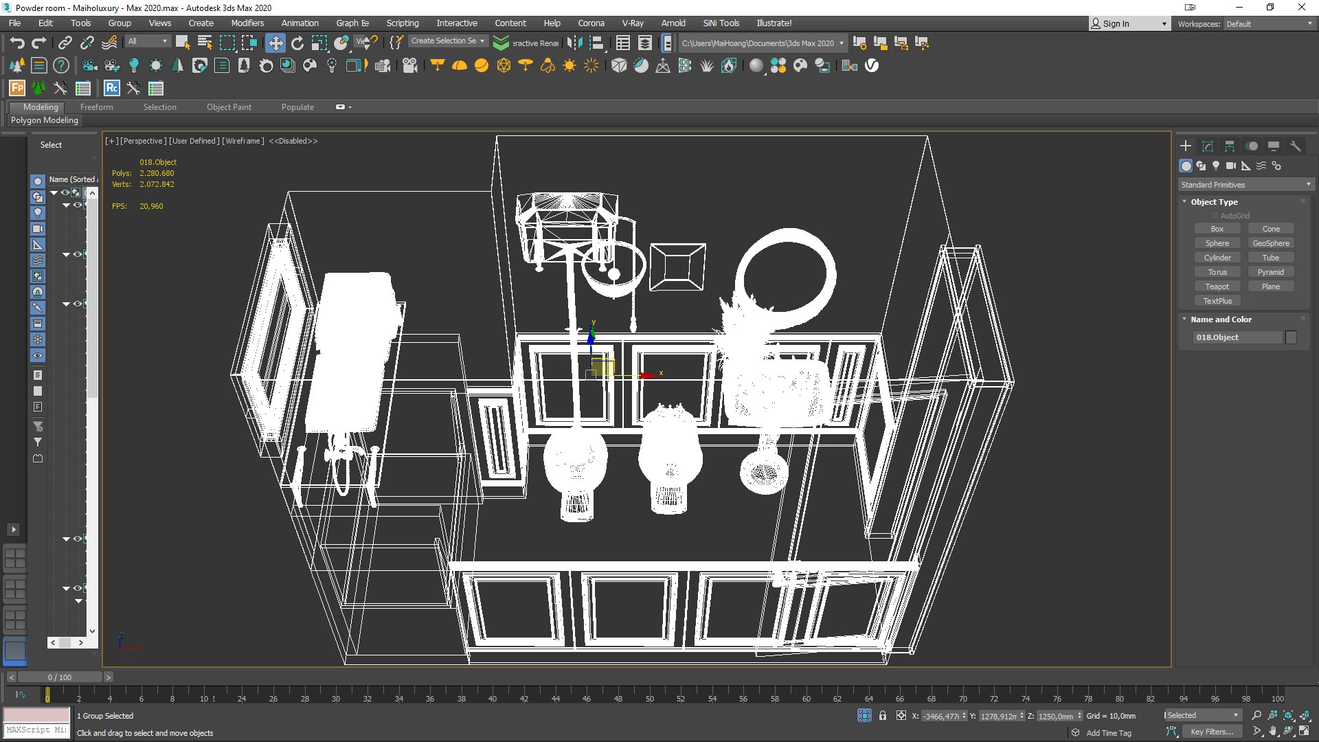 Powder Room - Maiholuxury - SKP 2021 3D Model - TurboSquid 2176447