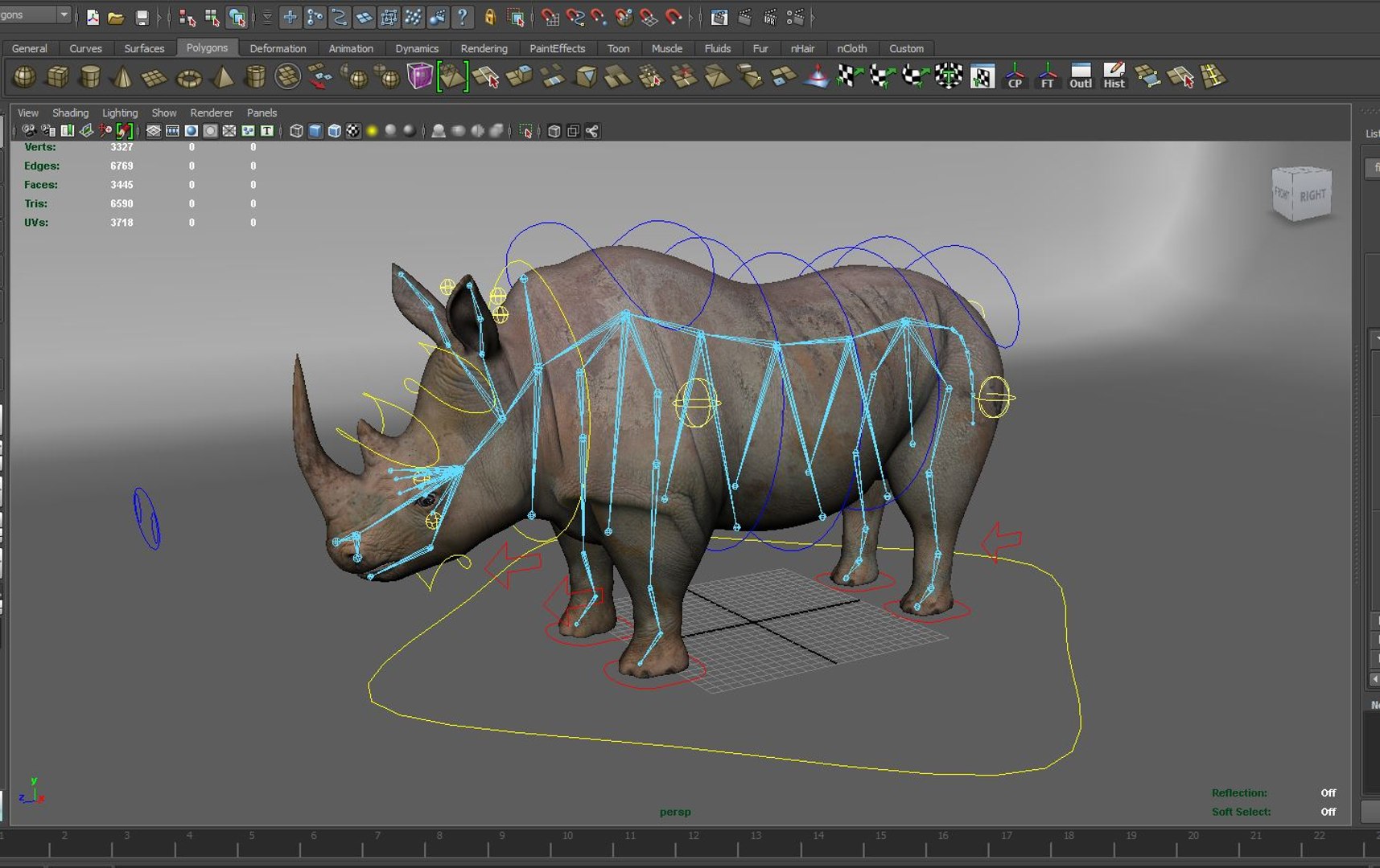 Realistic Rhino Rigged 3D Model - TurboSquid 1268914